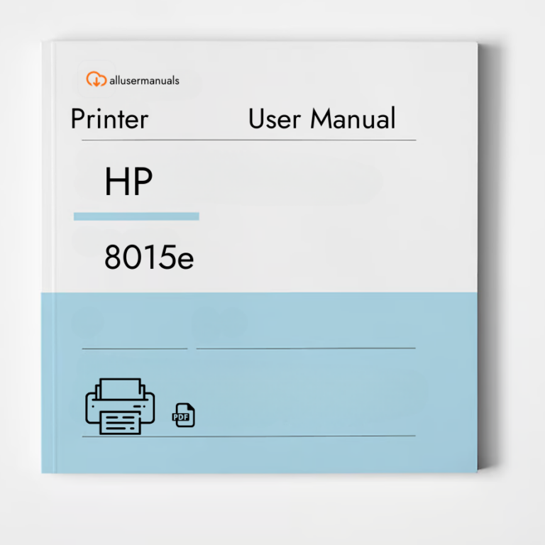 HP Printer 8015e Manual Download