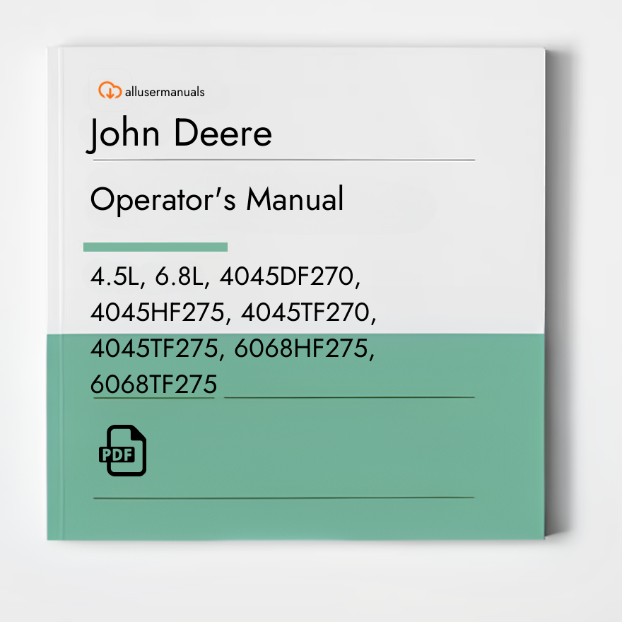 John Deere Engines 4045DF270 Manual - allusermanuals.com